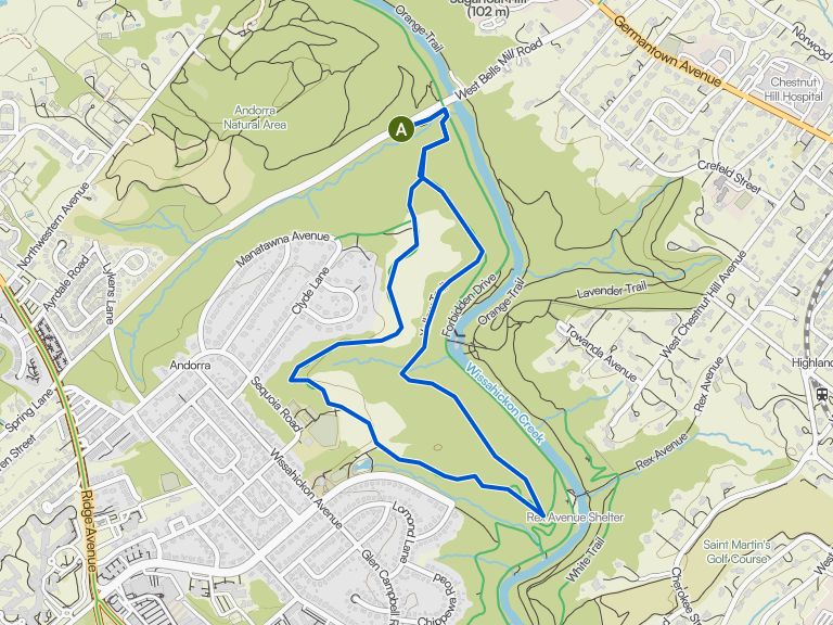 Houston Meadow loop — Wissahickon Valley Park | hike | Komoot